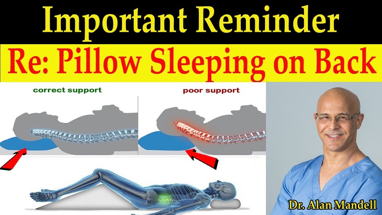 Important Reminder Regarding Your Pillow When Sleeping on Back - Dr Alan Mandell, DC