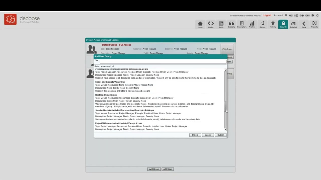 Adding Users to Project