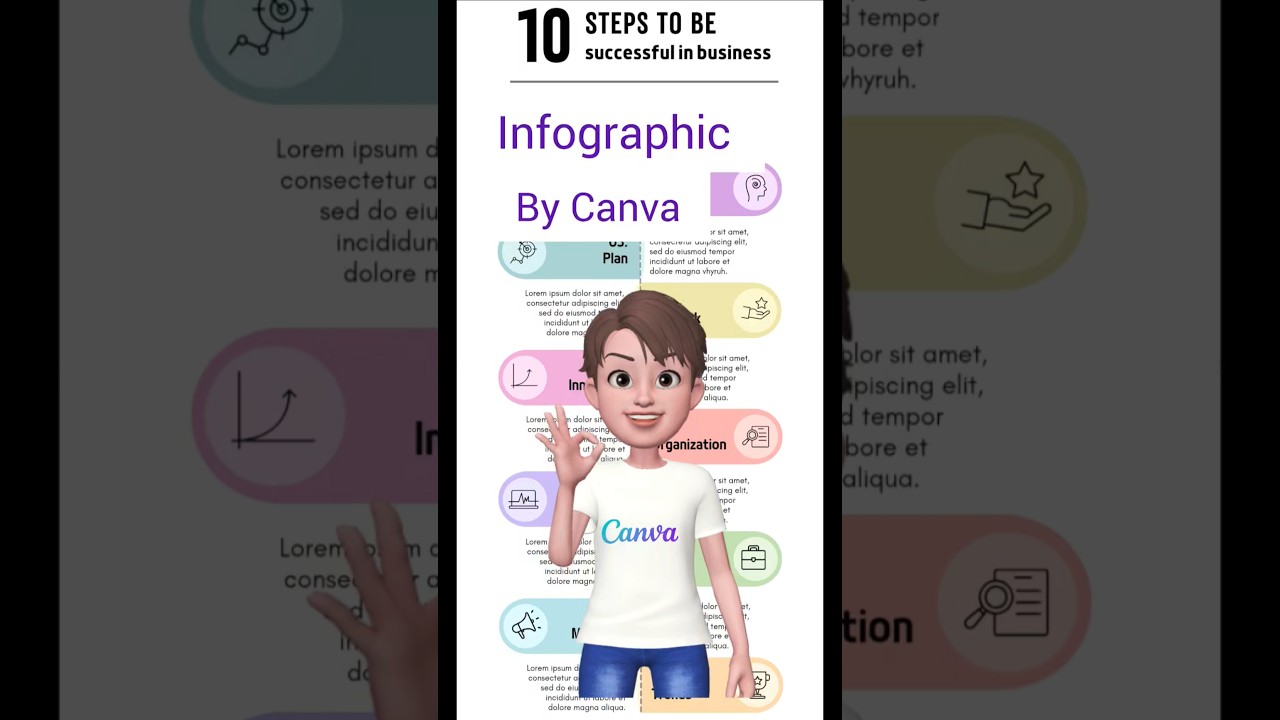 Canva Tutorial for Beginners | How to Create Infographic | #canva #shorts