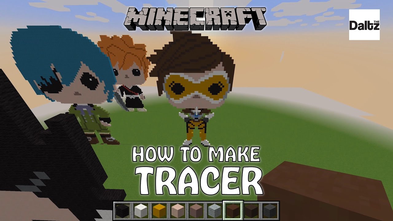 Minecraft Pixel Art - Tracer from Overwatch