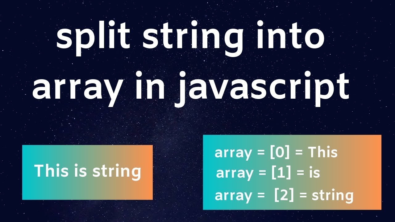How to split a string into an array using javascript