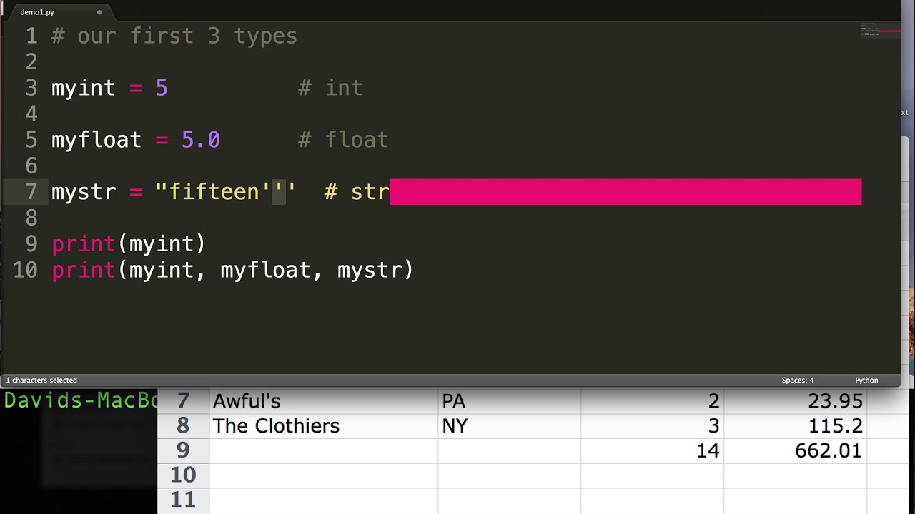 1.1 Objects and Variables