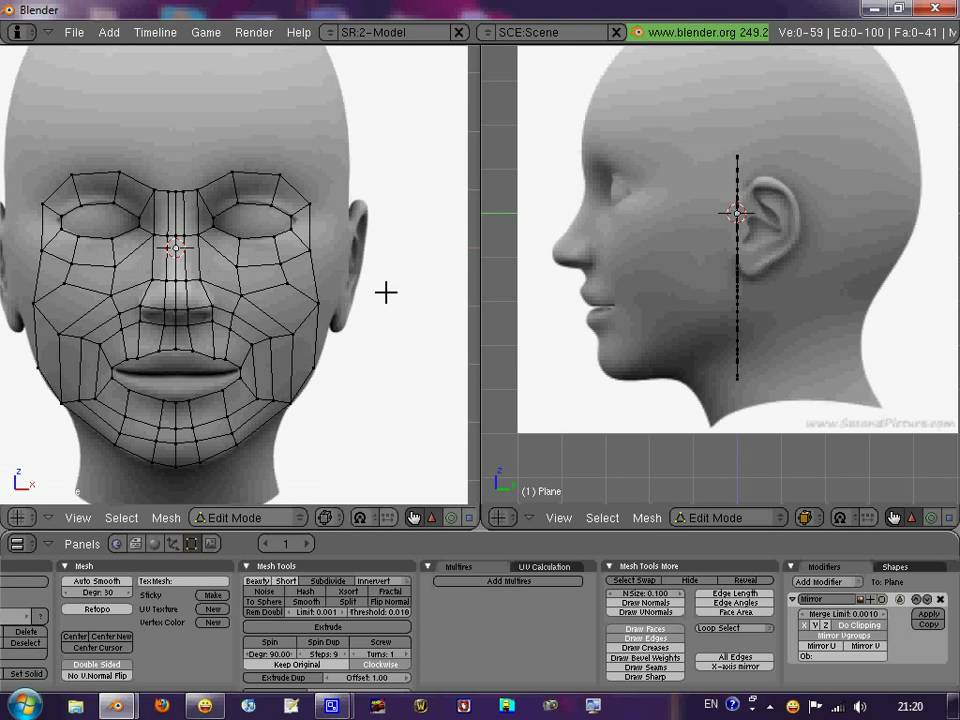 Blender head modeling tutorial part 1