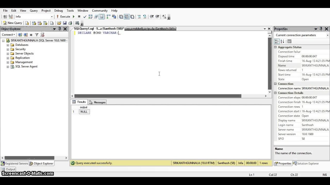 XP CmdShell in sql server