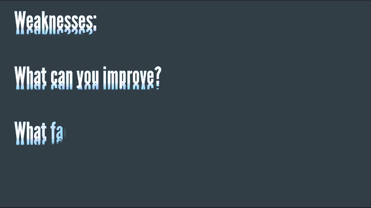 3.1.3 SWOT analysis