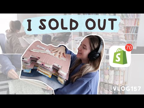 I SOLD OUT! Making 70+ makeup bags for shopify online orders, handmade store