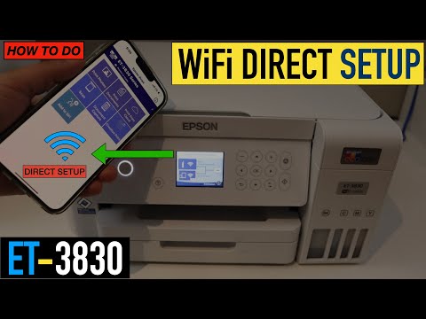 Epson EcoTank ET-3830 WiFi Direct Setup.