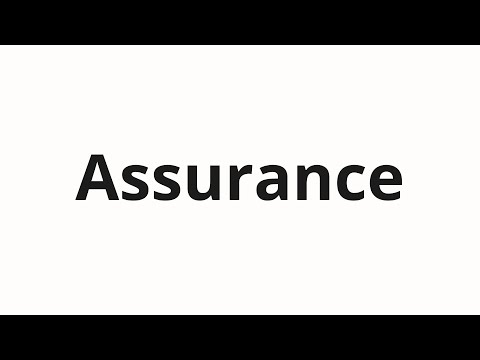 How to pronounce Assurance