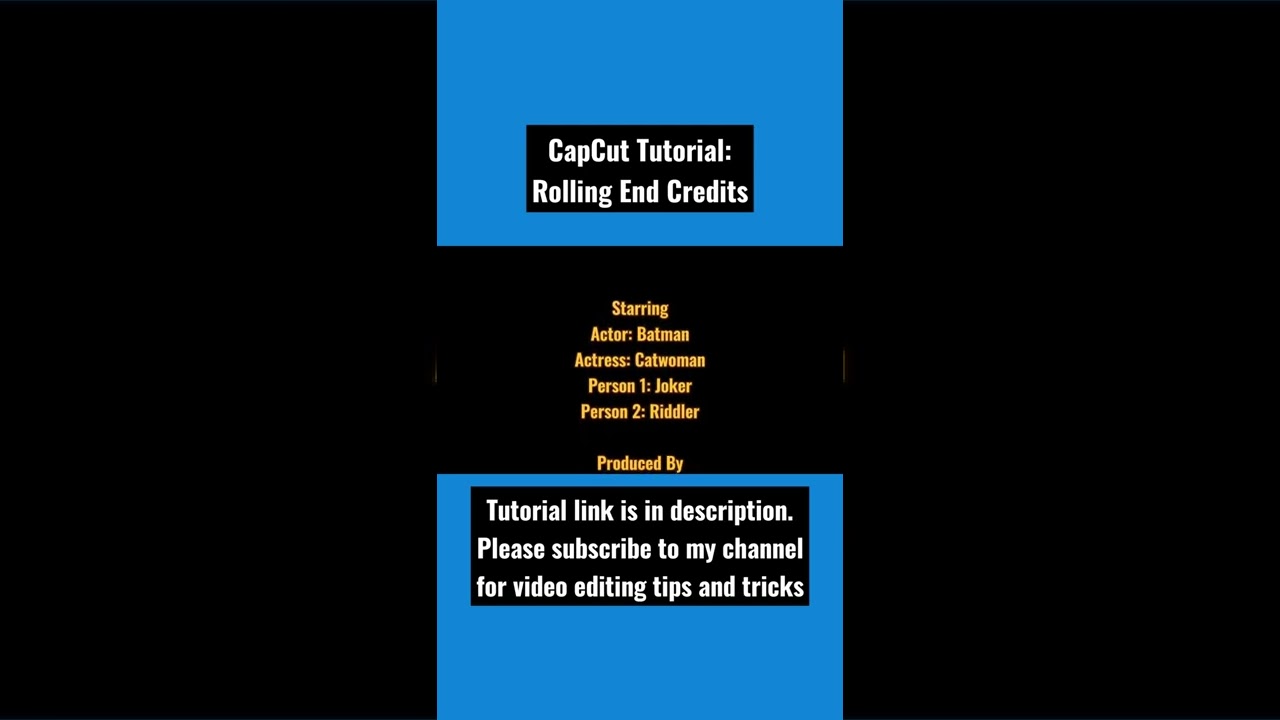How to create rolling end credits using #capcut #shorts #capcuttutorial #capcutedit