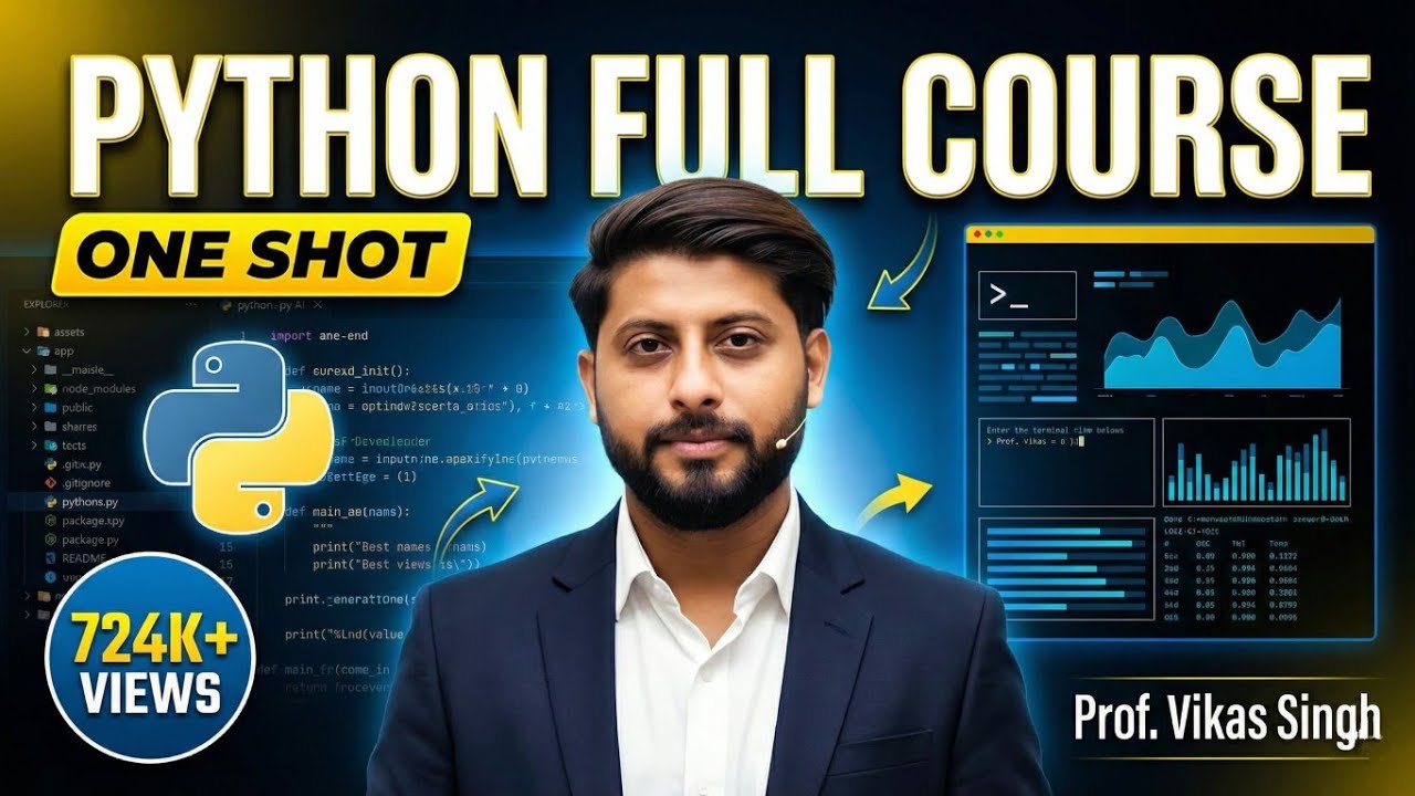 Python Programming Full Tutorial in One Video (2024) | Python full course