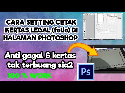 CARA SETTING KERTAS LEGAL FOLIO F4 di PHOTOSHOP AGAR HASIL PRINT sesuai ukuran