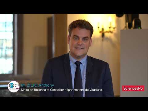 Monsieur Anthony Zilio, élu certifié, Maire de Bollène et Conseiller départemental du Vaucluse