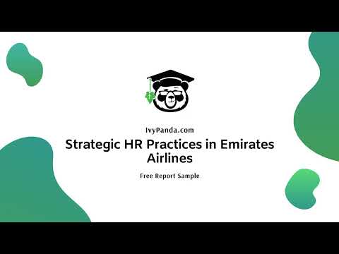 Strategic HR Practices in Emirates Airlines | Free Report Sample