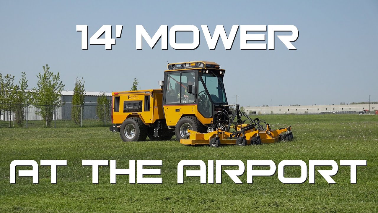 The Ultimate Mowing Tool: 14' Wide Lawn Mower at the Airport