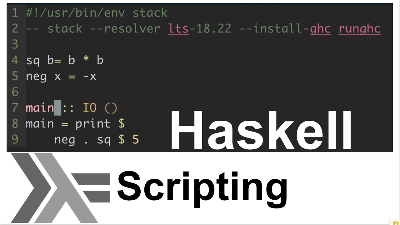 Haskell scripting and Vim syntax highlighting