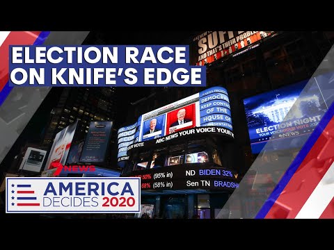 America Decides 2020: US election race on knife's edge | 7NEWS