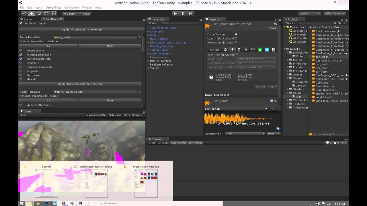 Default Import Settings Demo