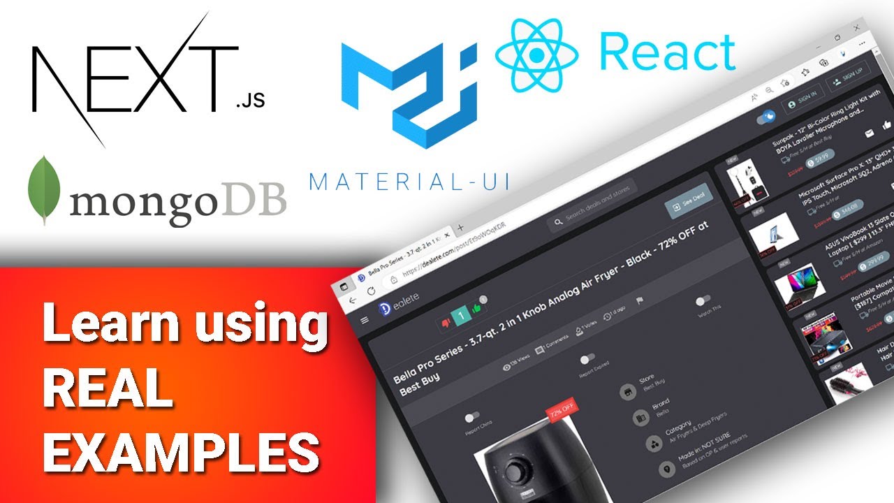 ReactJS NextJS MongoDB MUI | EASY Tutorial - Deals Website Example [2023] - Ban Users on dealete.com