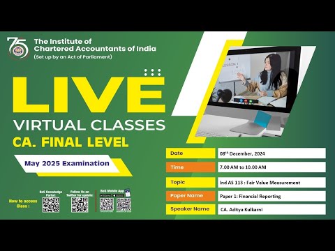 Final Paper 1: FR | Topic: Ind AS 113 : Fair Value Measurement | Session 1 | 08 Dec, 2024