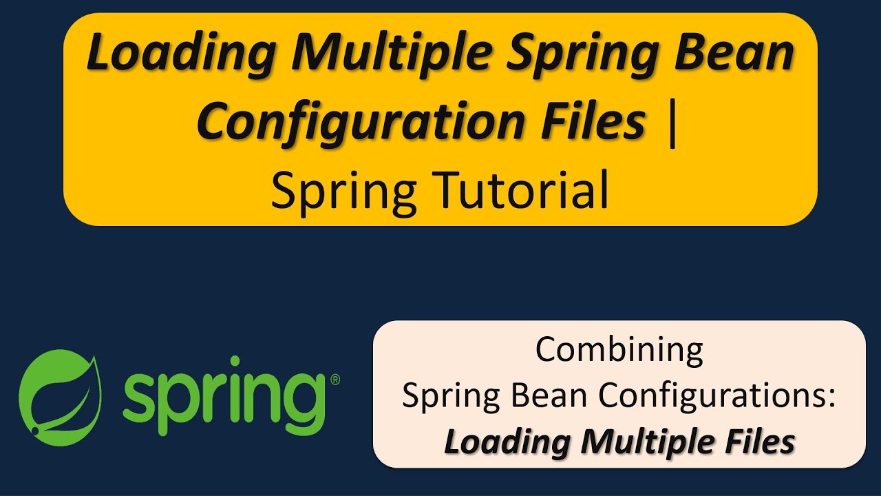 Loading Multiple Spring Bean Configuration Files | Spring Tutorial