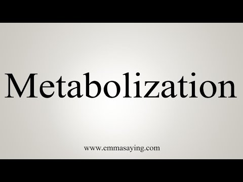 How To Say Metabolization