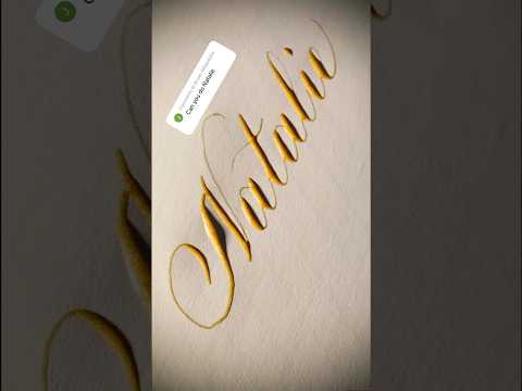 Copperplate calligraphy, tutorial: how I write your name #natalie