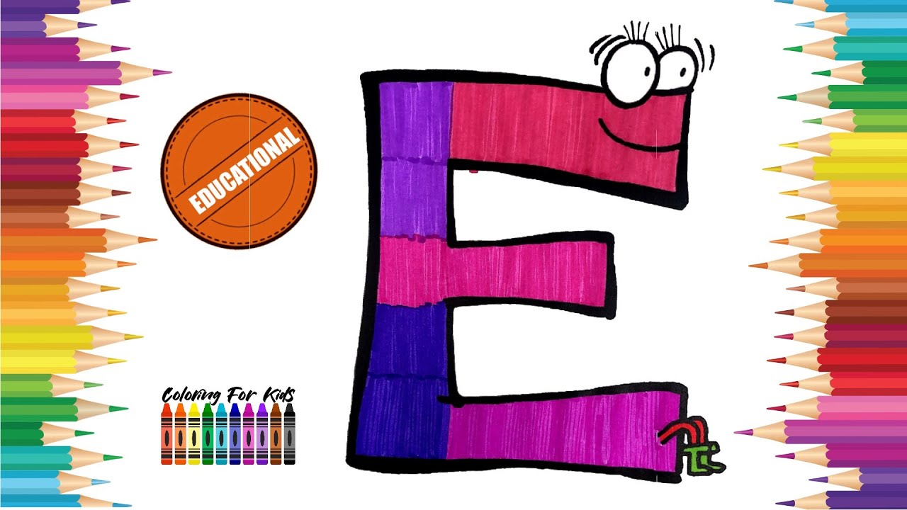 Letter E coloring page #learn #learning #education #educational #coloring #learnenglish #alphabet