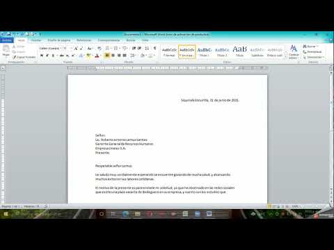 COMO REDACTAR UNA CARTA DE SOLICITUD DE EMPLEO EN WORD (Prof. José Luis Martínez).