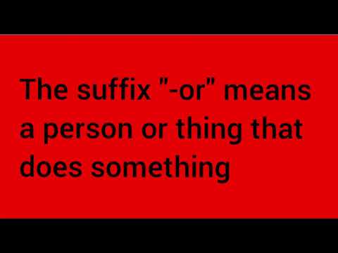 Name The Words|The Suffixes -ER and -OR|SBK LEARNING