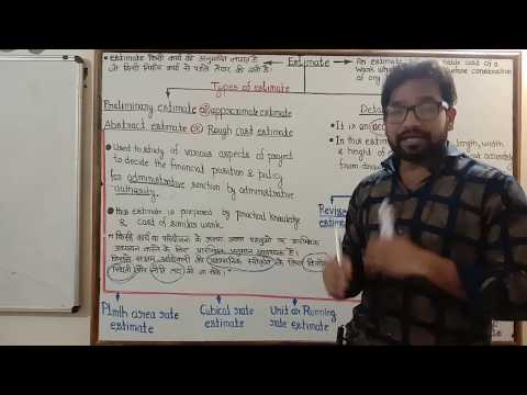 Part 19 ! Estimating and Costing ! Detailed estimate ! Rough cost estimate ! Types of estimate ! SSC