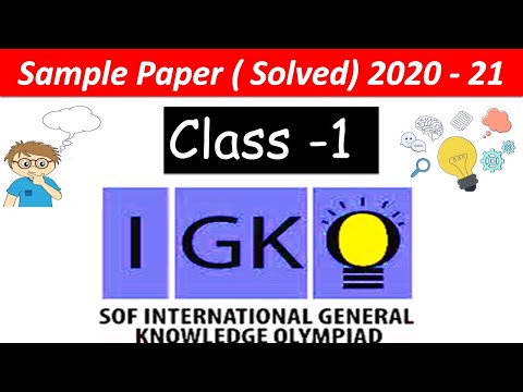 CLASS -1 IGKO Sample Paper ( Solved ) for year 2020-2021 – Orchids eLearning