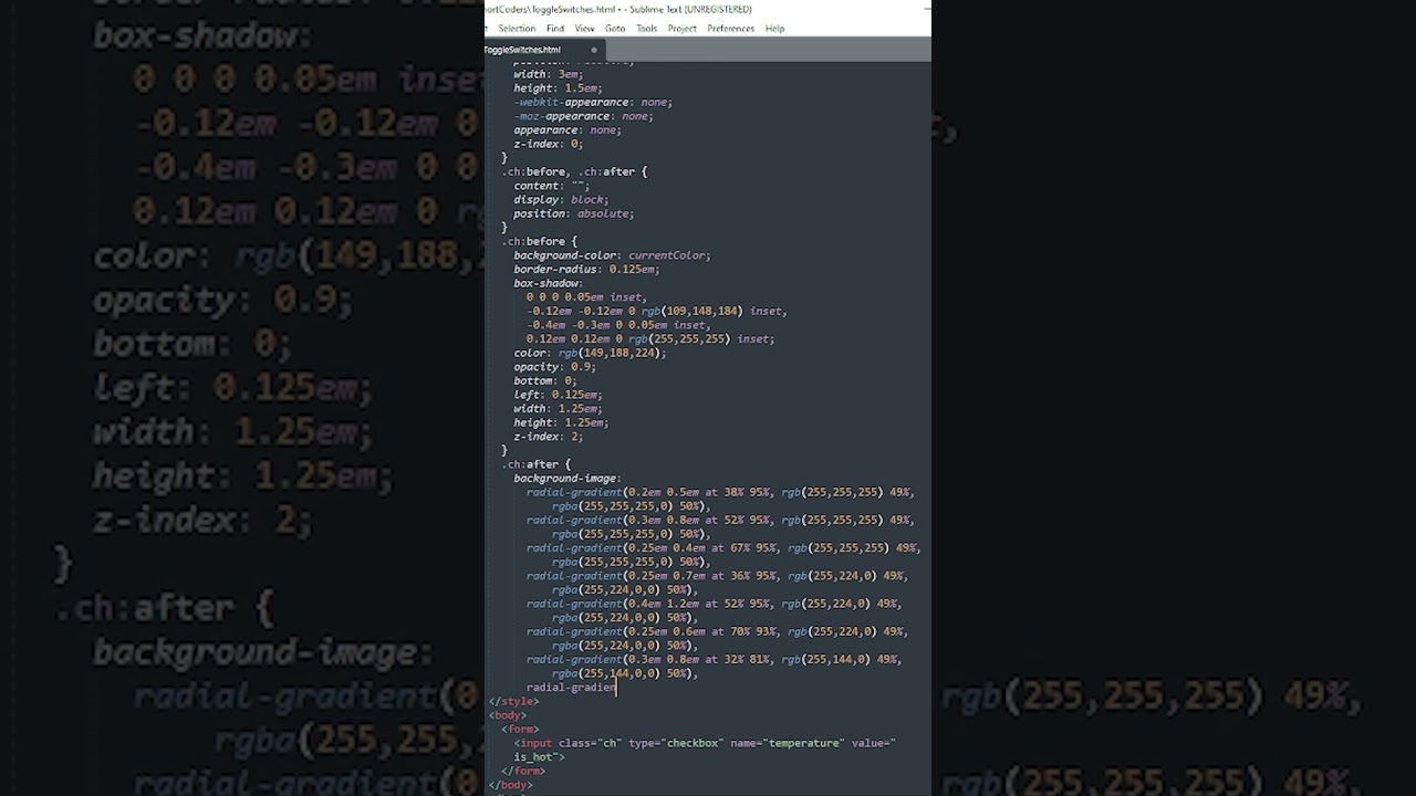 Toggle Switches | HTML&CSS