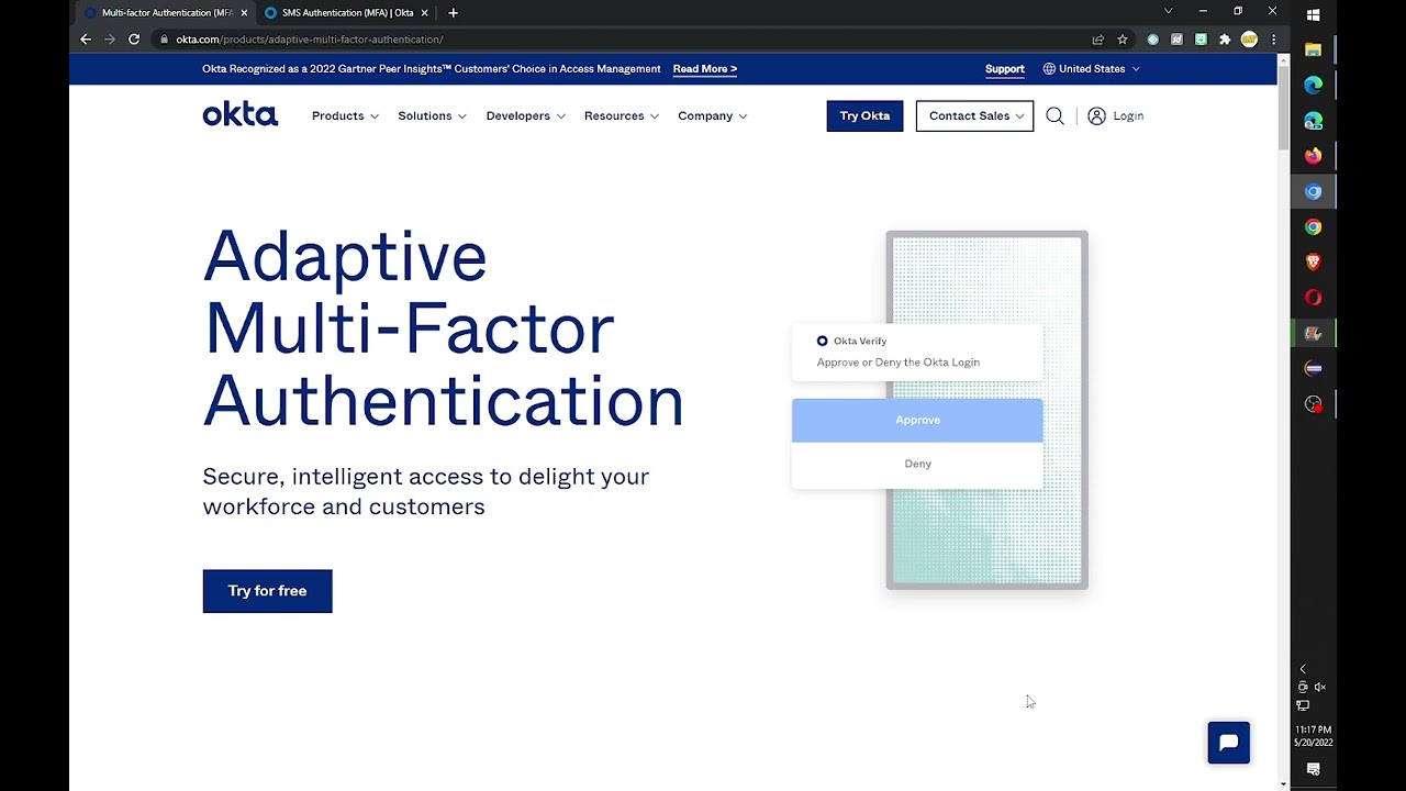 Okta SSO Login. Couldn't get my SMS verification texts (my text number was working). They reset MFA