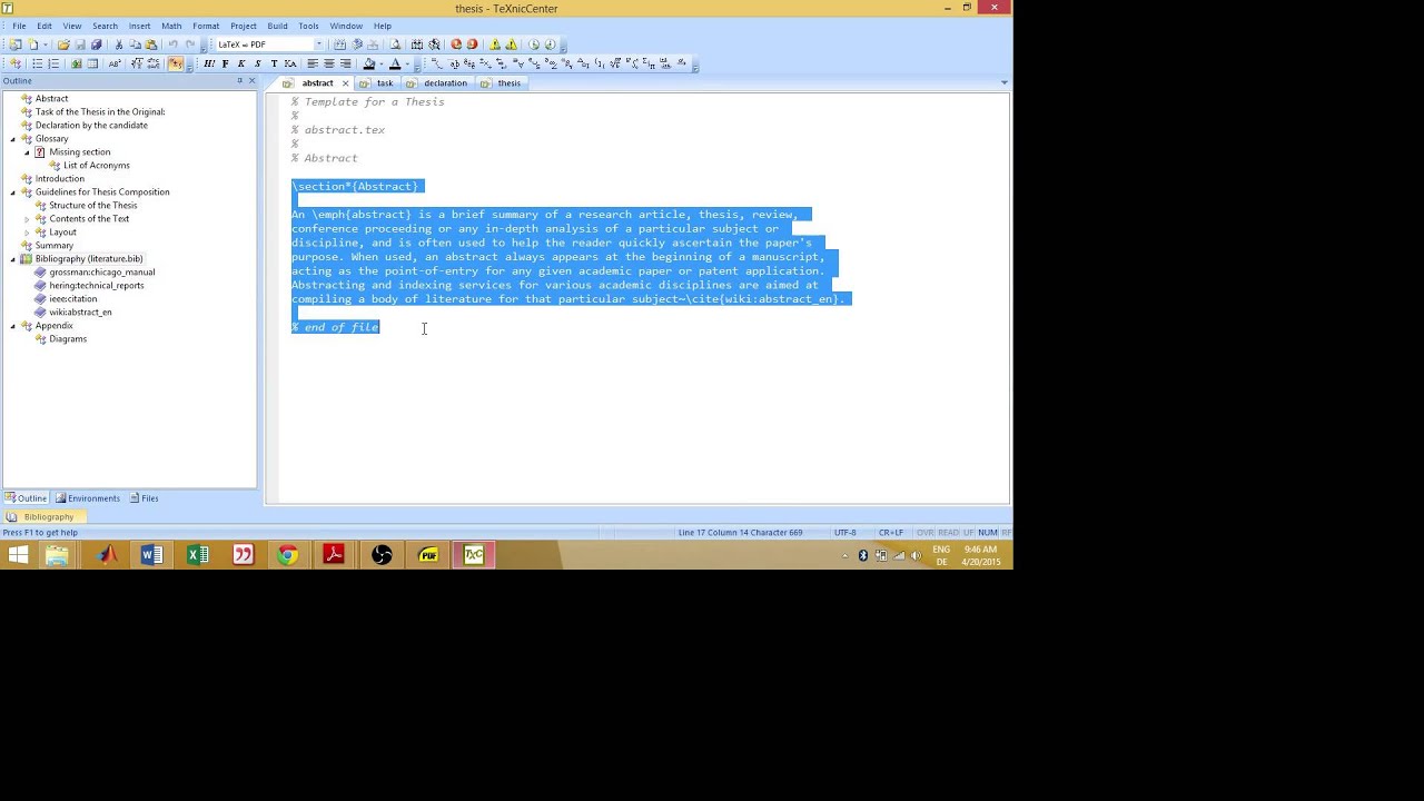 Working with LaTeX templates of EEIT OvGU1