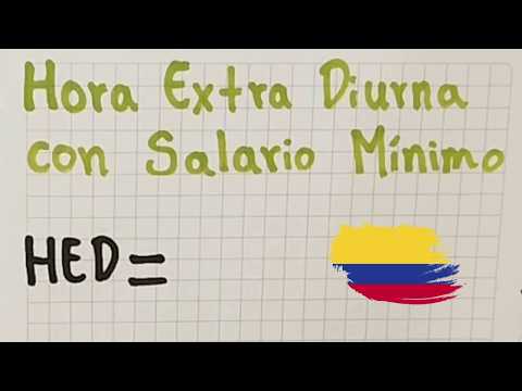 VALOR de la HORA EXTRA con el SALARIO MINIMO de Colombia para el 2025