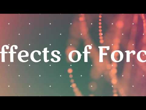 Effects Of Force - Force and Pressure, Class 8, Science Video Lecture