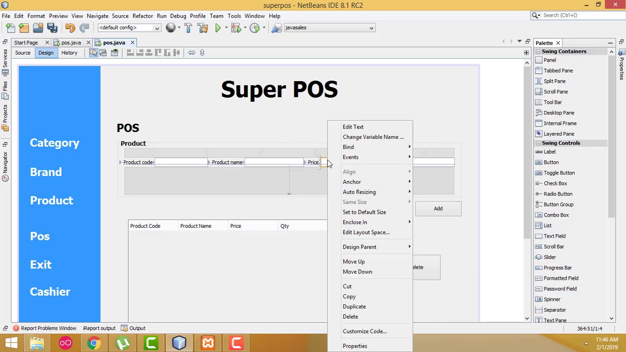 Inventory Management System in Java part 14