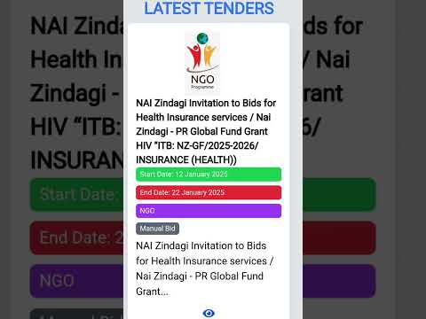 Ngostenders.com Looking for the latest NGO tenders in Pakistan? Visit NGOsTender.com for detaile