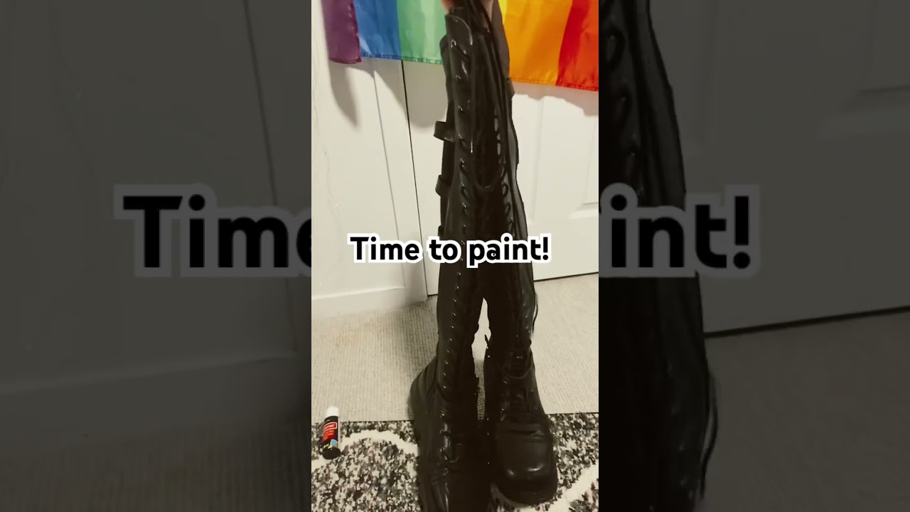 New boots! #art #artist #clothing customization #drawing #smallartist #boots #alternative