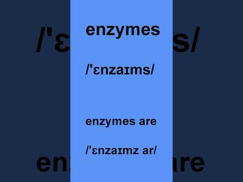How to pronounce "enzymes" in American English #americandialect#americanenglish #howtopronounce