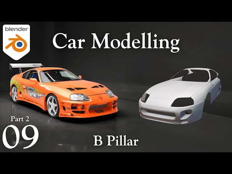 Blender Car Modelling Tutorial - Toyota Supra - B-Pillar (Step-by-step) PART 2