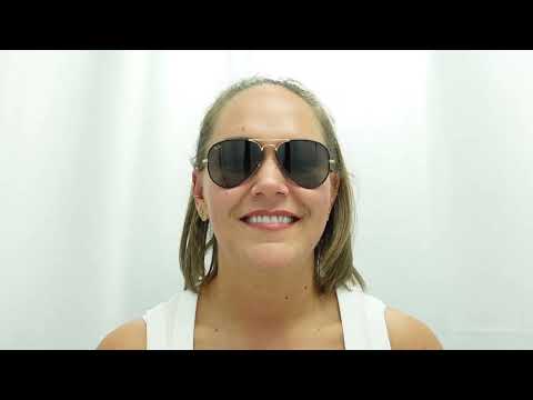 Woman model wearing Ray-Ban Aviator Full Colour RB3025JM 919671 Sunglasses