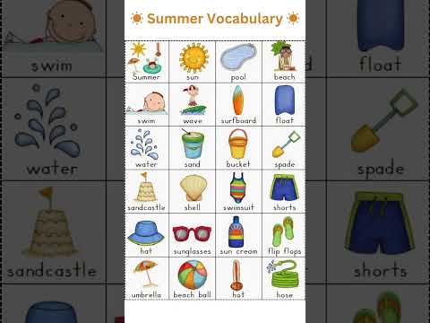 Summer Vocabulary #grammar #english #vocabulary #englishspeaking