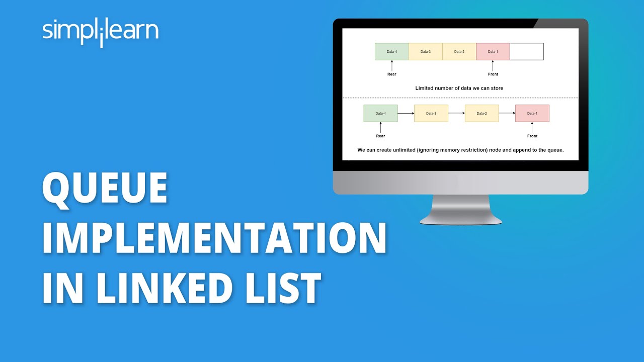 Queue Implementation In Linked List | Data Structures And Algorithms Tutorial | Simplilearn