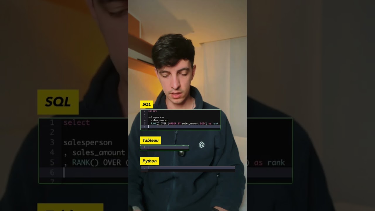SQL vs Tableau vs Python - how to rank your data
