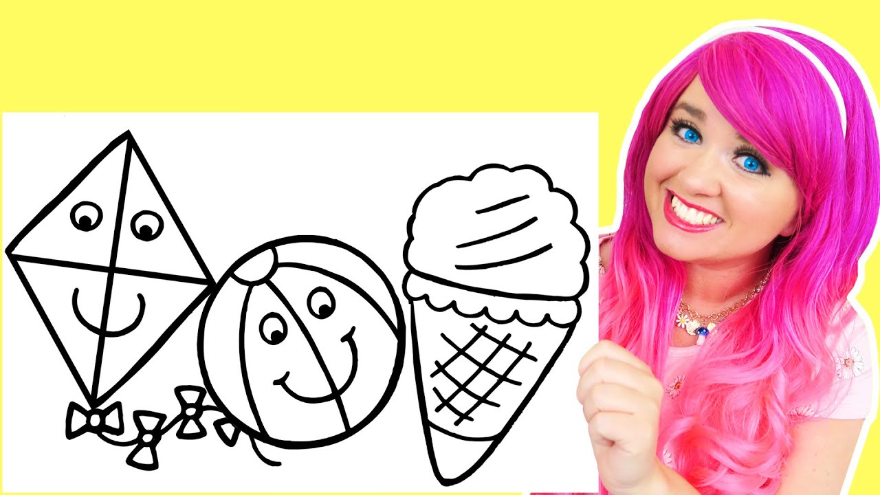 Coloring Summer Pictures | Summertime Coloring Pages Compilation