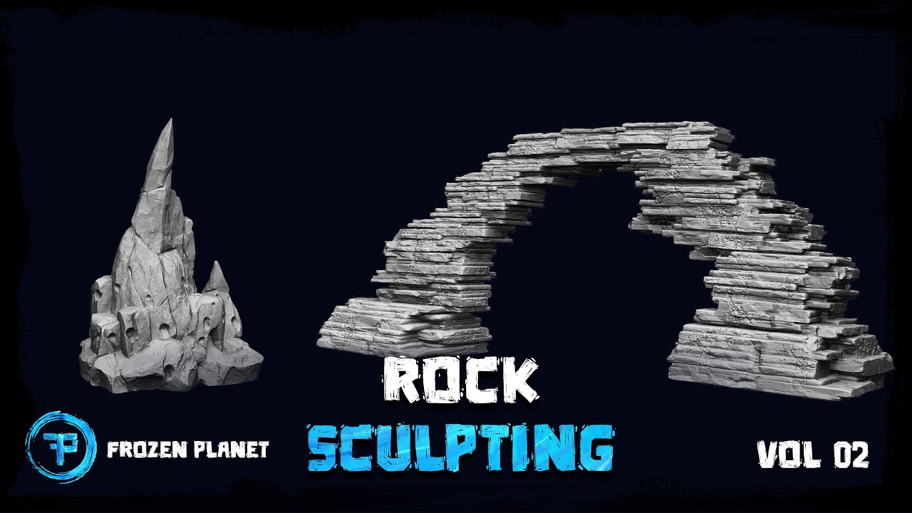 Mastering Rock Sculpting Tutorial in Zbrush Vol 02
