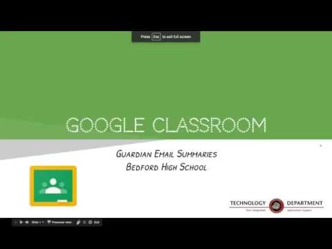 Guardian Resource for Google Classroom Email Summaries – Craig M Sheil