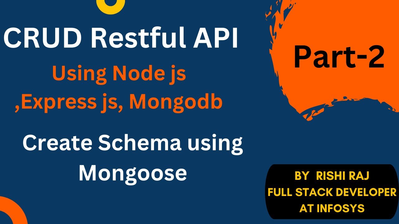 CRUD  RESTFul API using NodeJS, ExpressJS, MongoDB & Mongoose Part-2 | Schema creation