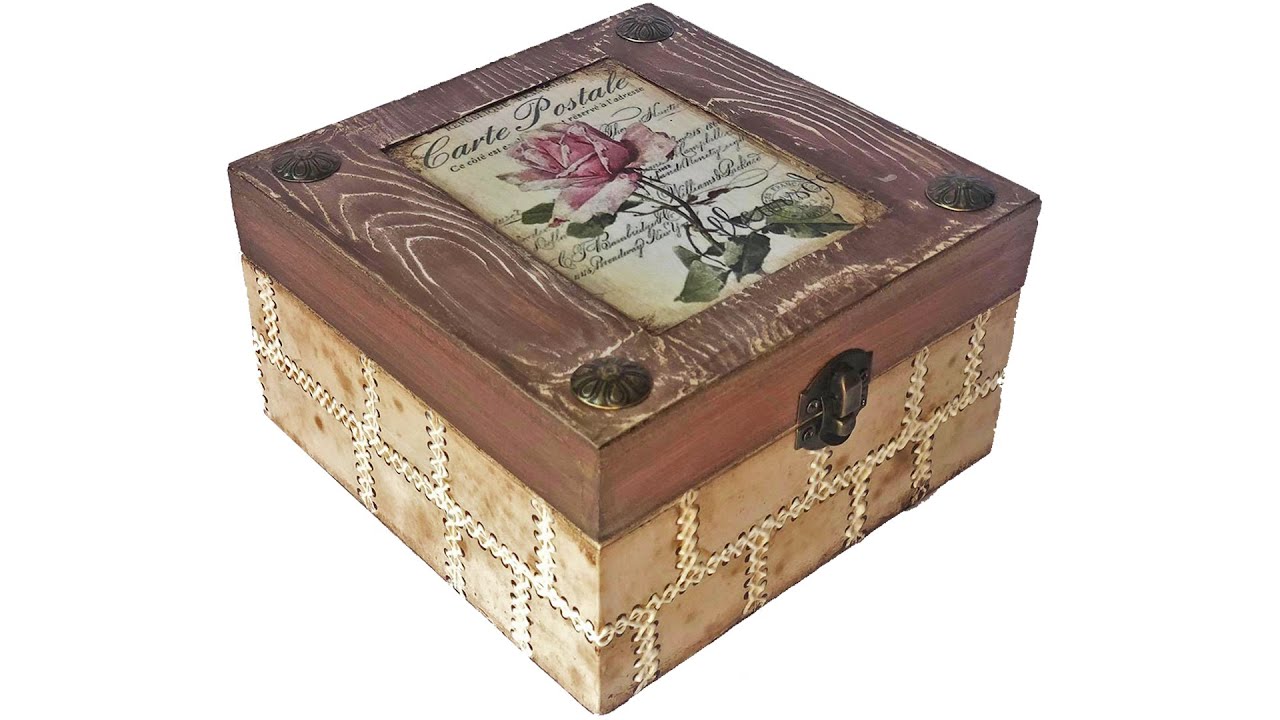 DIY DECOUPAGE BOX WITH IMAGE PRINTING / DECOUPAGE DECORATION